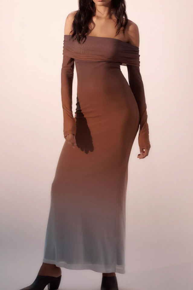 Saphia Mesh Maxi Dress – OBZUU